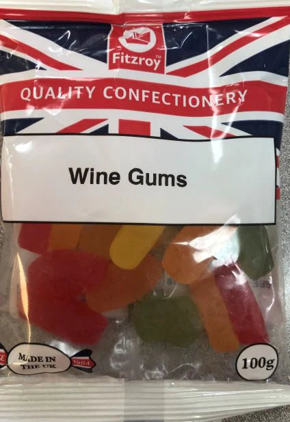 Fitzroy Winegums Sweets 100g x 12 - The British Aisles Ltd.